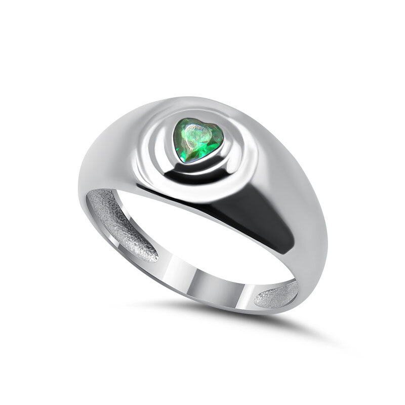 Кольцо, серебро, 925 проба, фианит