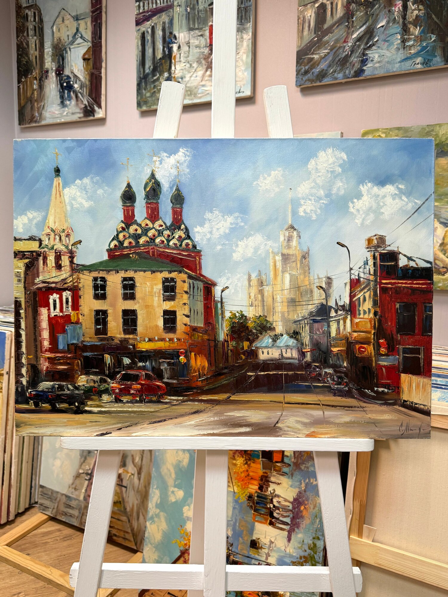 Картина маслом Москва, Таганка 50х70 см. Художественная мастерская Грёзы.