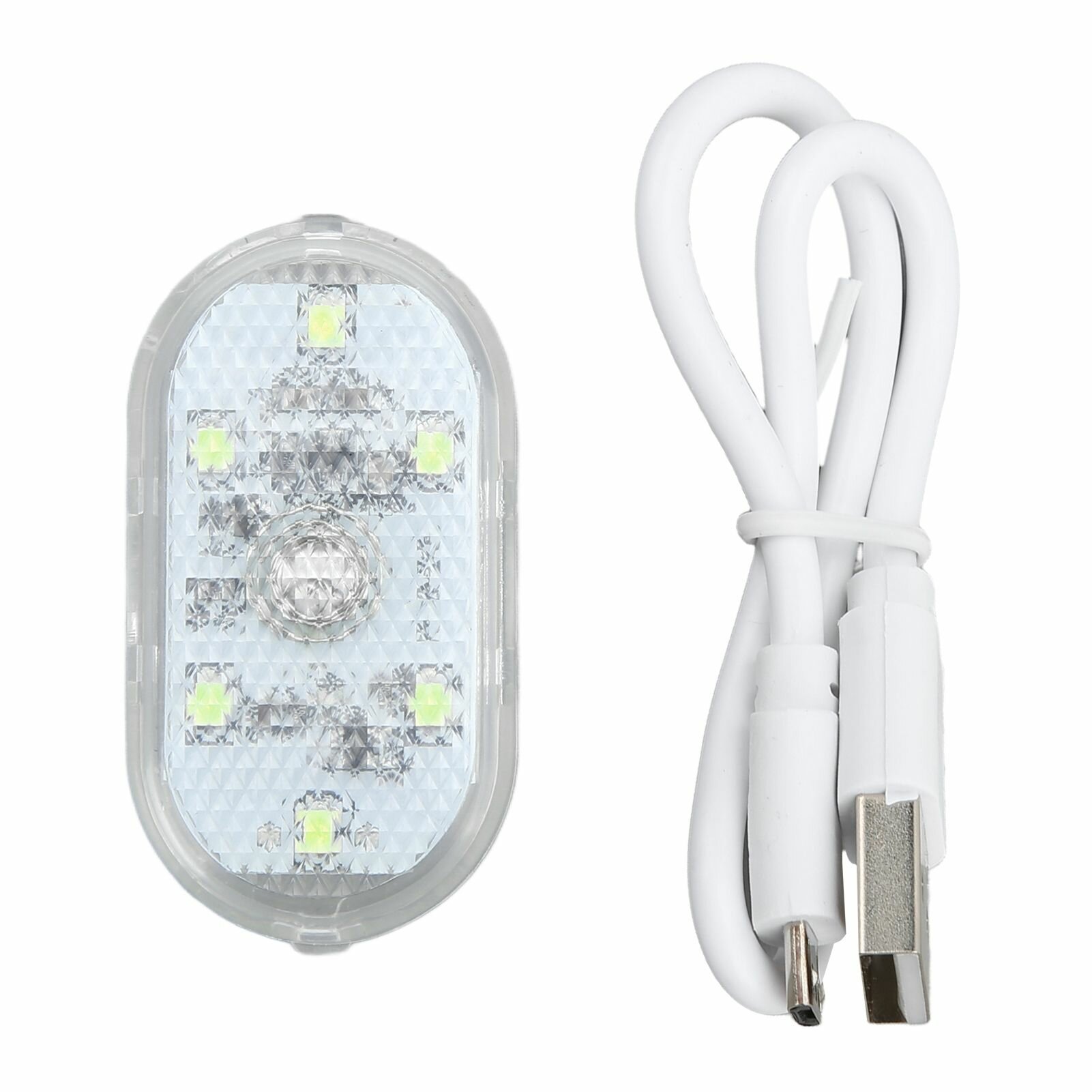 Автомобильный сенсорный датчик освещенности заднего фонаря /для чтения / ночника белого цвета (встроенный аккумулятор)