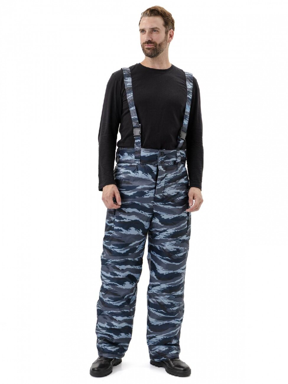 Брюки мужские "Охрана" зимние кмф серый "вихрь", 52-54, 182-188