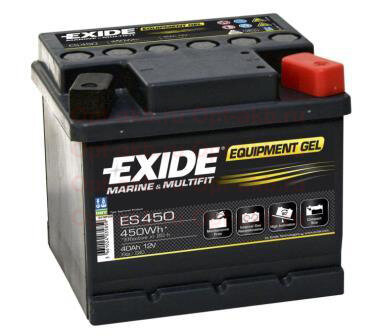 Аккумулятор лодочный EXIDE EQUIPMENT Gel ES 450 207x175x175