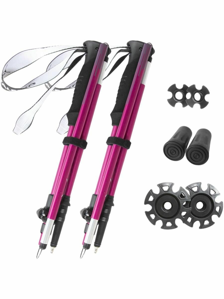 Палки для трекинга Talberg ULTRA-Z POLE, цвет: красный, 36-135 см, 2 шт