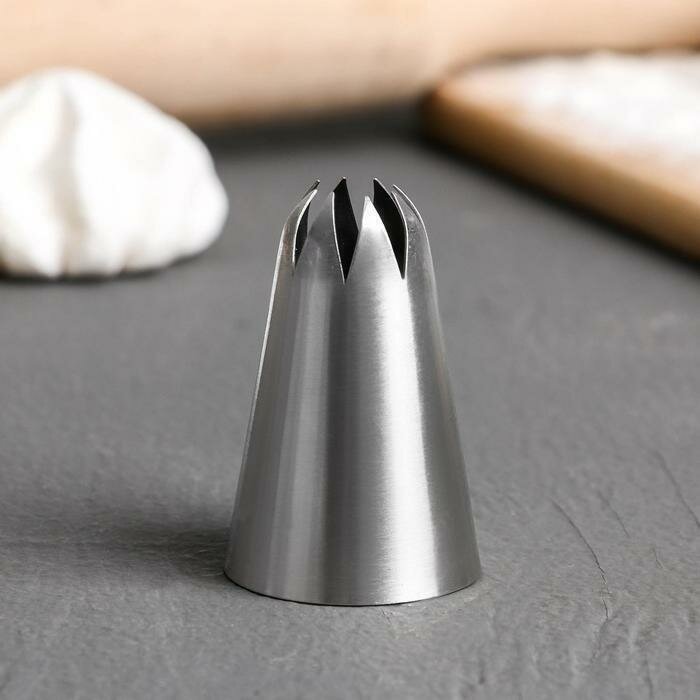 !09 Насадка кондитерская «Закрытая звезда», d=3 см, вых. 0,8 см