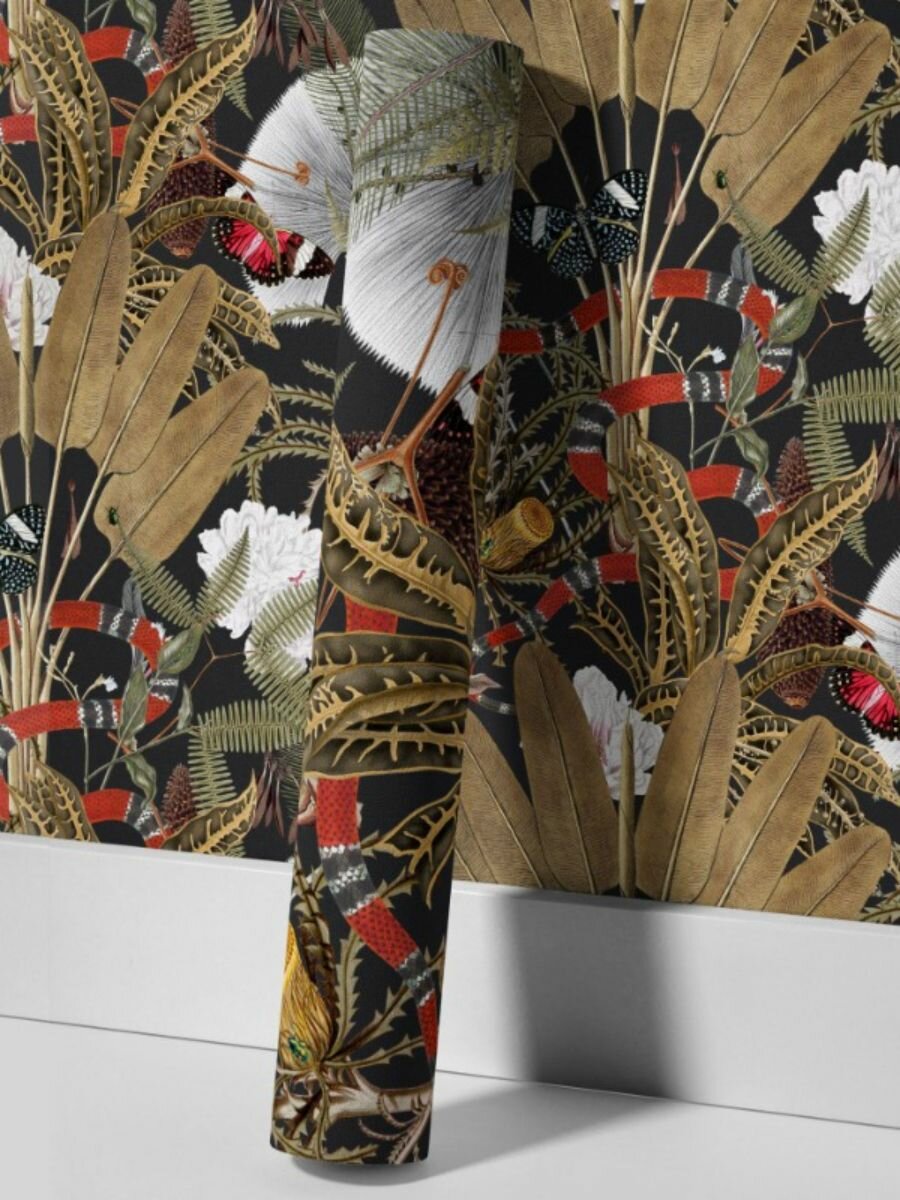 Самоклеящиеся обои с богемным рисунком размером 0,45 х 3 м подходят для отделки мебели, кухонь и стен