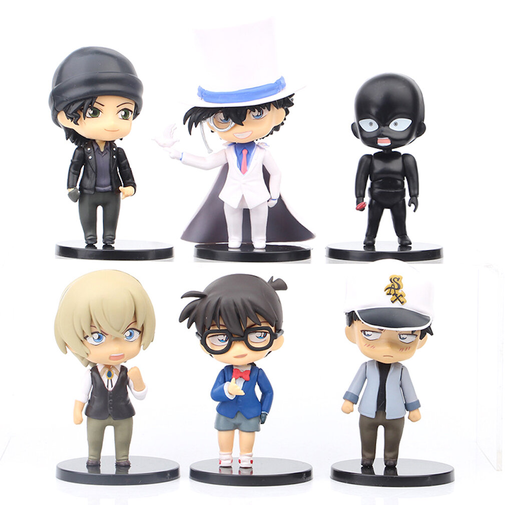 6 шт. Детективы Конаны Аниме Фигурки Игрушка Коллекция Статуэтка