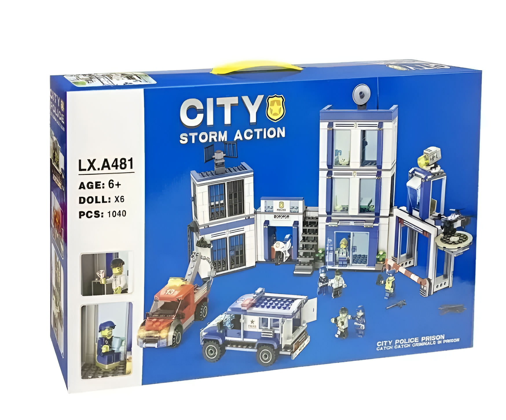 Конструктор Сити/City Полицейский участок, 1040 дет, 59,5*7,5*36 см