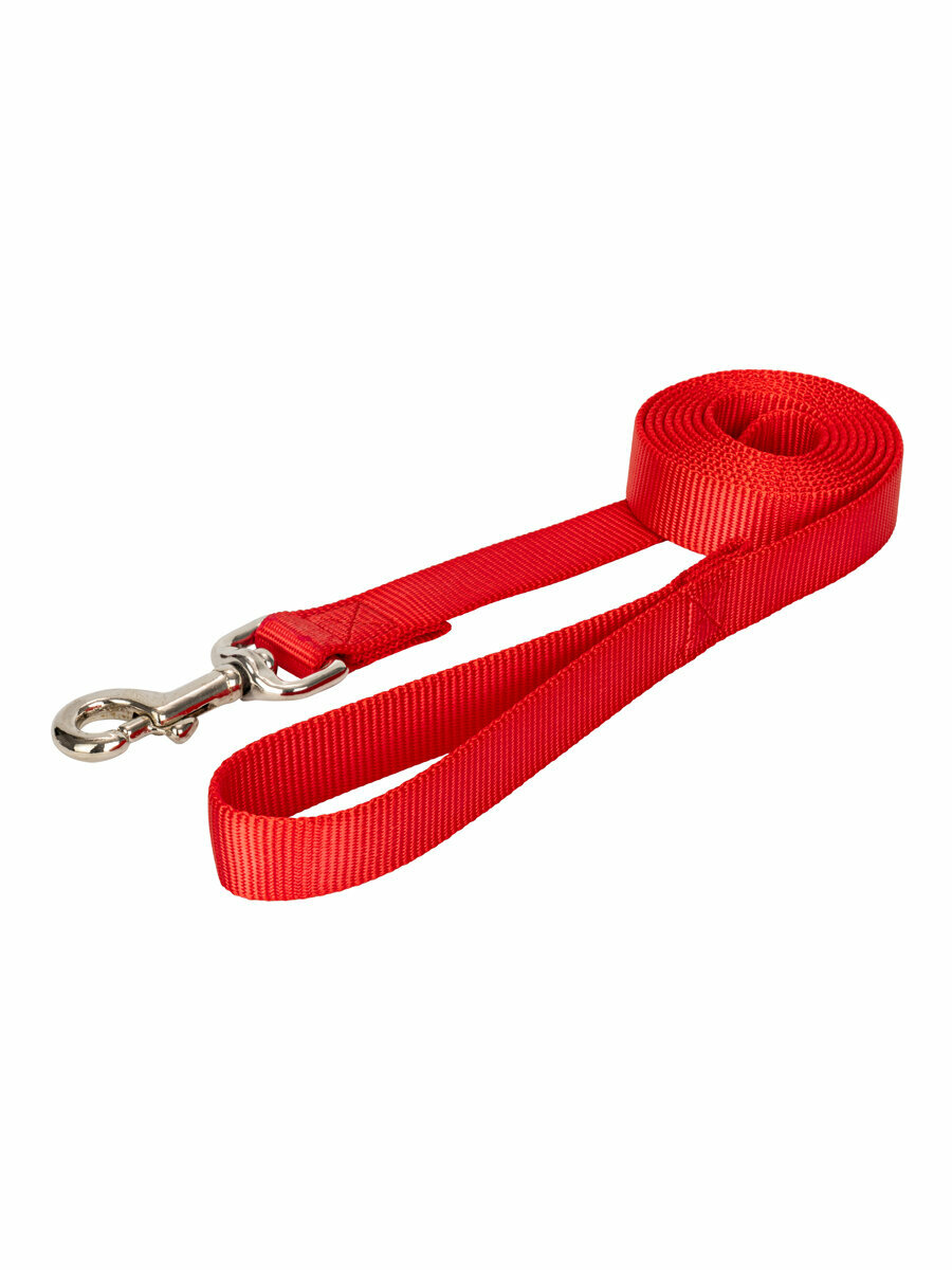 Поводок для собак с карабином Zoo One, ширина 25 мм, длина 2 м (красный), 73-0864