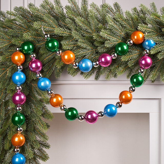 Бусы на елку Wellington - Fiesta 3-6 см, 210 см, пластиковые, Winter Deco, 1000800