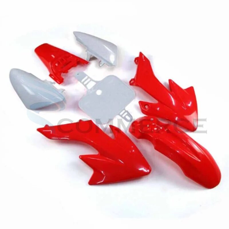 Полный корпус пластиковый крыло для HONDA CRF XR 50 CRF50 125 SSR SDG 107 грязеотталкивающий велосипед Пластиковый мотоцикл пластиковый комплект обтекателей, Красный
