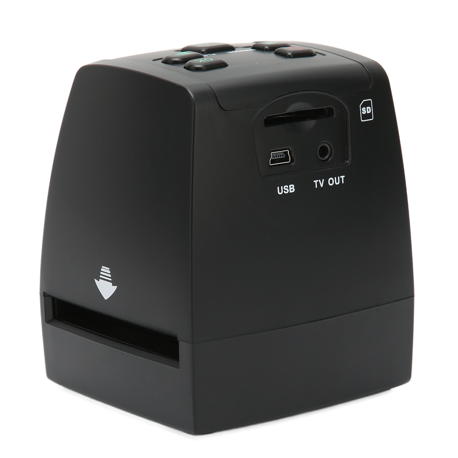 Сканер пленки Цифровой 2,4-дюймовый цветной ЖК-экран Портативный сканер изображений для черно-белых цветных негативов Слайды 100 240VUS Plug