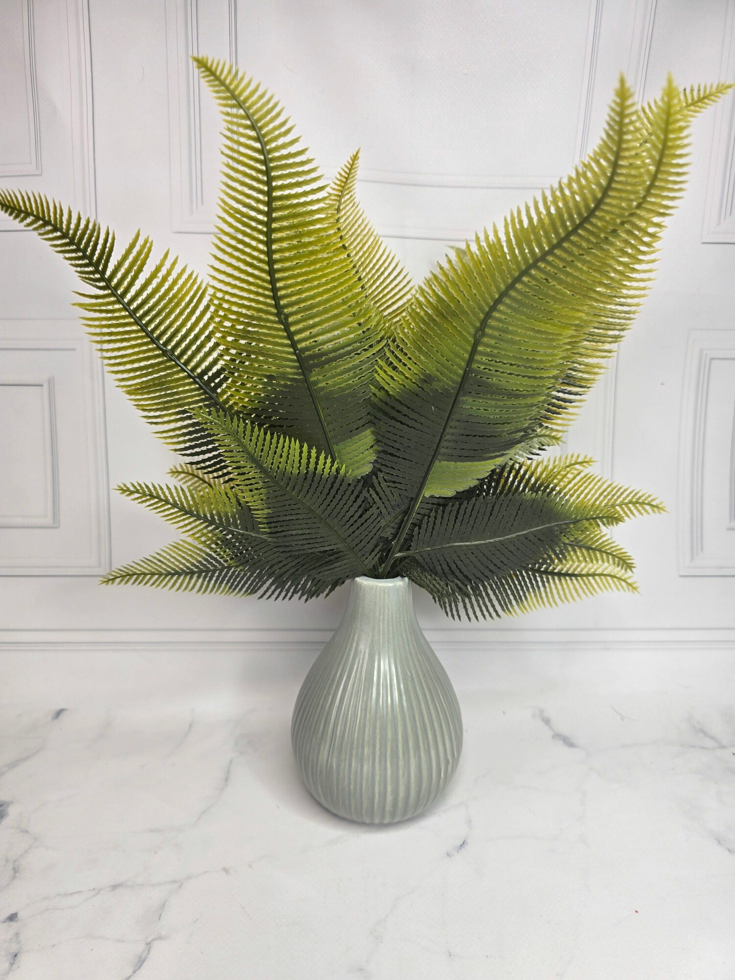 Искусственное растение Holodilova "Ветка пальмы", пластик, зелёное, 10 штук