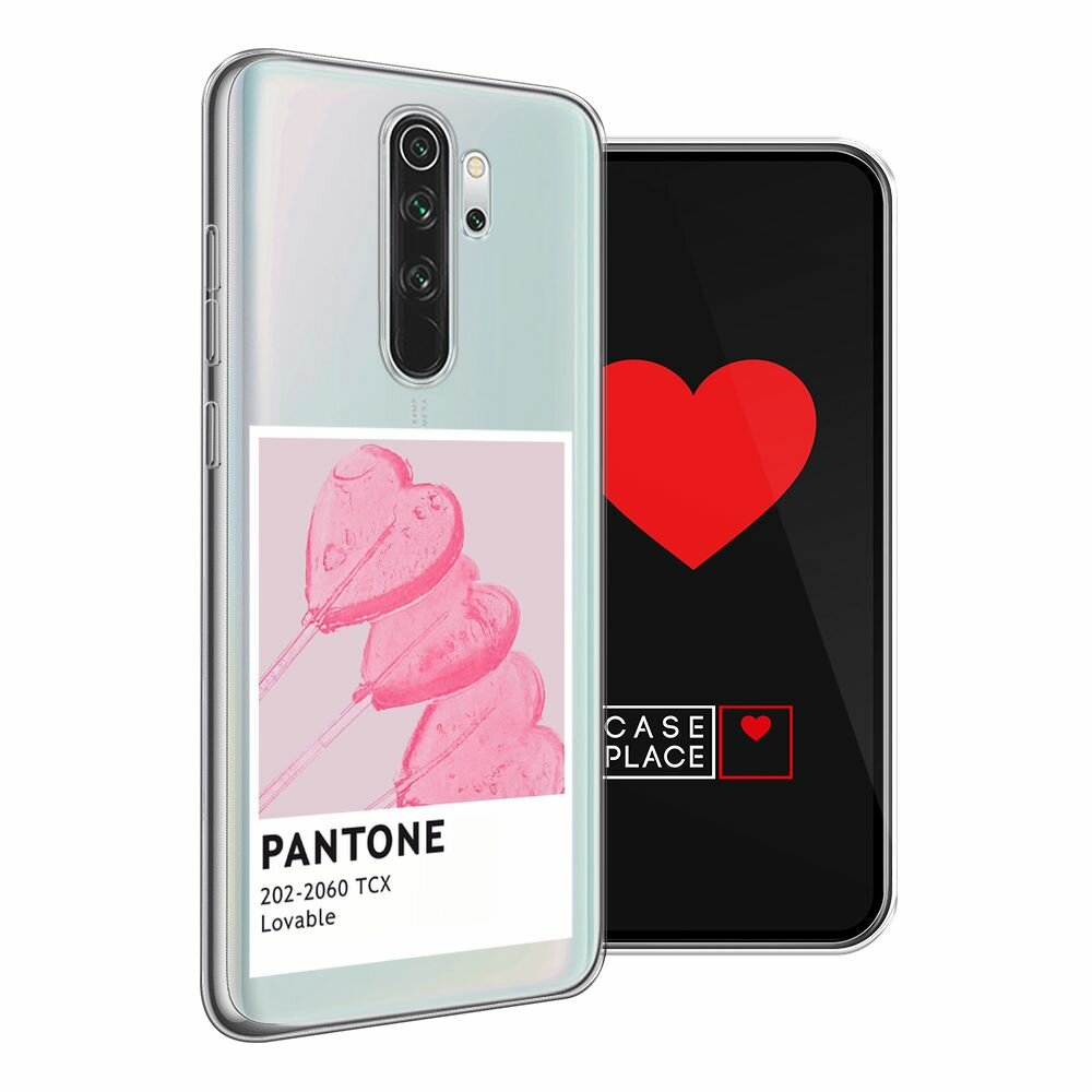Чехол на Xiaomi Redmi Note 8 Pro / Сяоми Редми Нот 8 Про с принтом "Pantone Lovable 2 - 14 февраля", прозрачный — фото 1