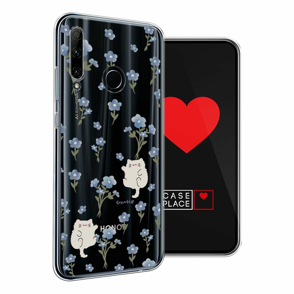 Чехол на Honor 10i/20 Lite 2019/20e/Huawei P Smart Plus 2019 / Хонор 10i с принтом "Gentle cats", прозрачный — фото 1
