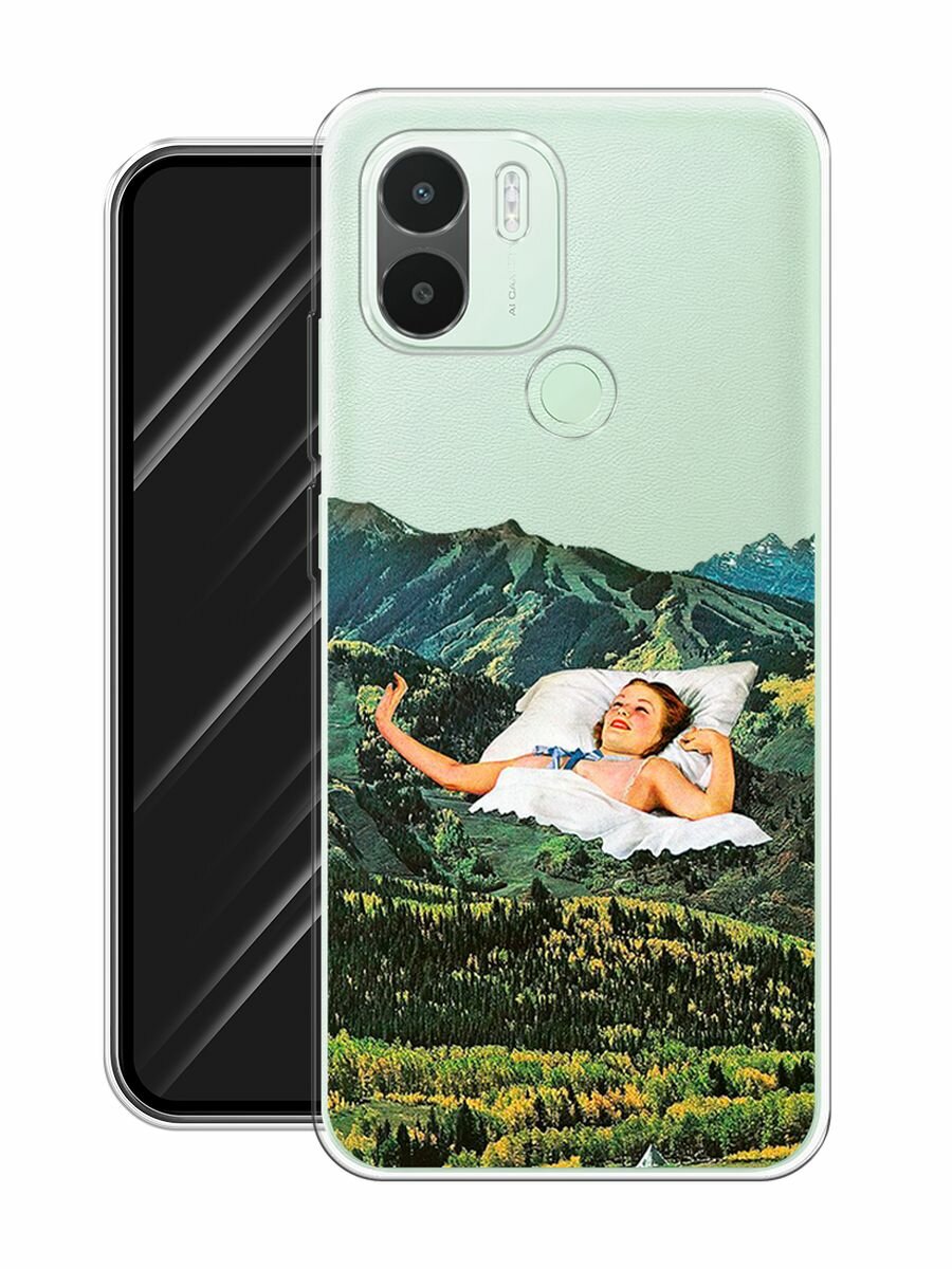 Чехол на Xiaomi Redmi A1+/Redmi A2+/Poco C51/C50 / Редми A1+ с принтом Good morning, my darling, прозрачный — фото 1