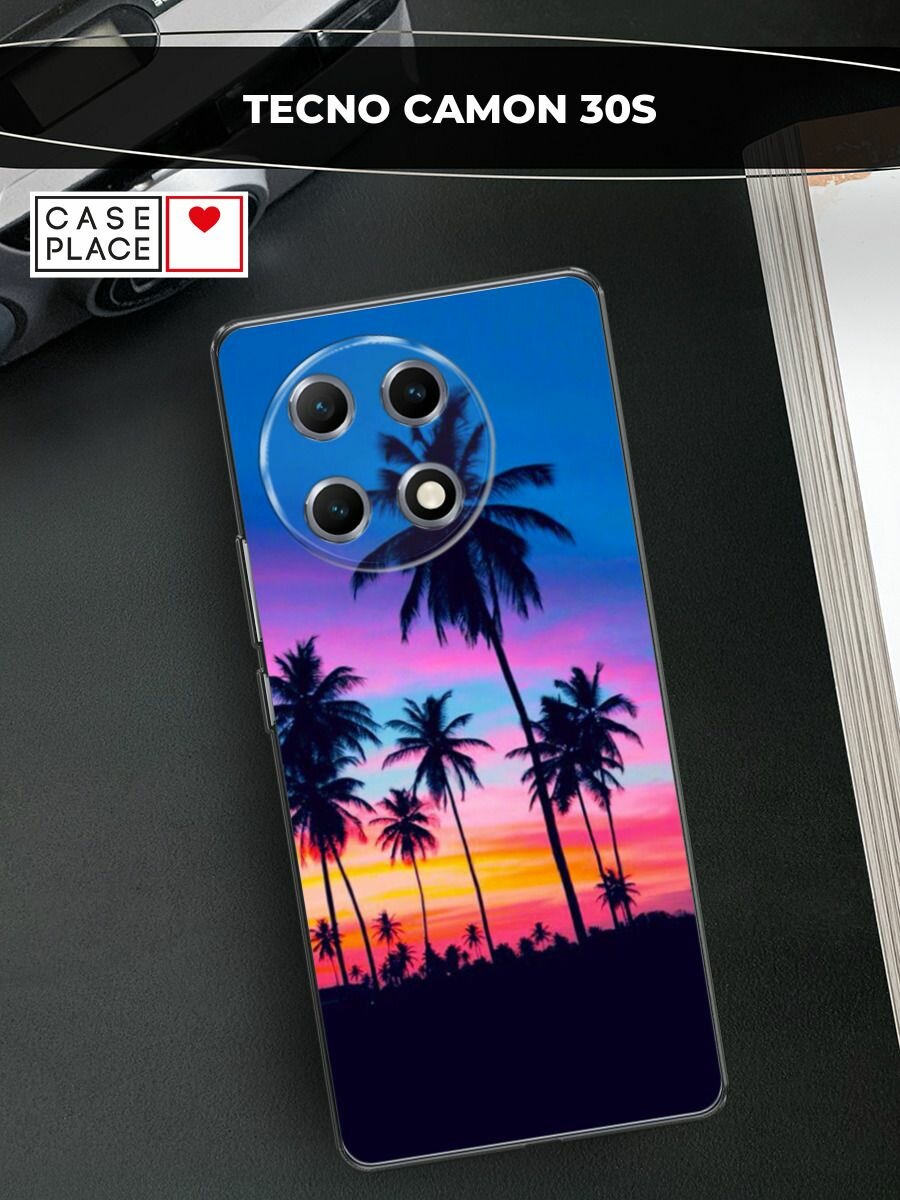 Чехол на Tecno Camon 30S / Текно Камон 30S с принтом "Закат 5"