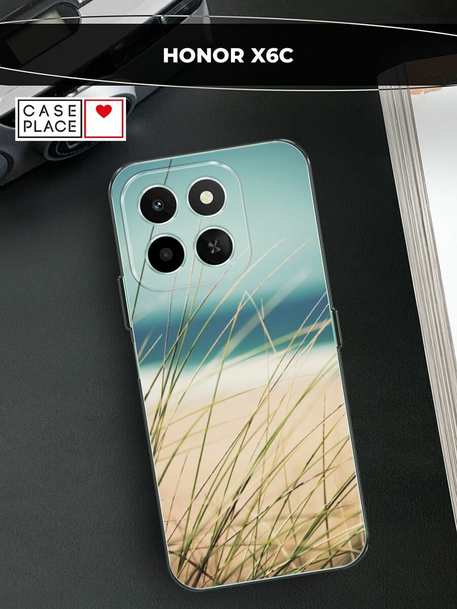 Силиконовый чехол на Honor X6c / Хонор X6c с принтом "Морской пляж"