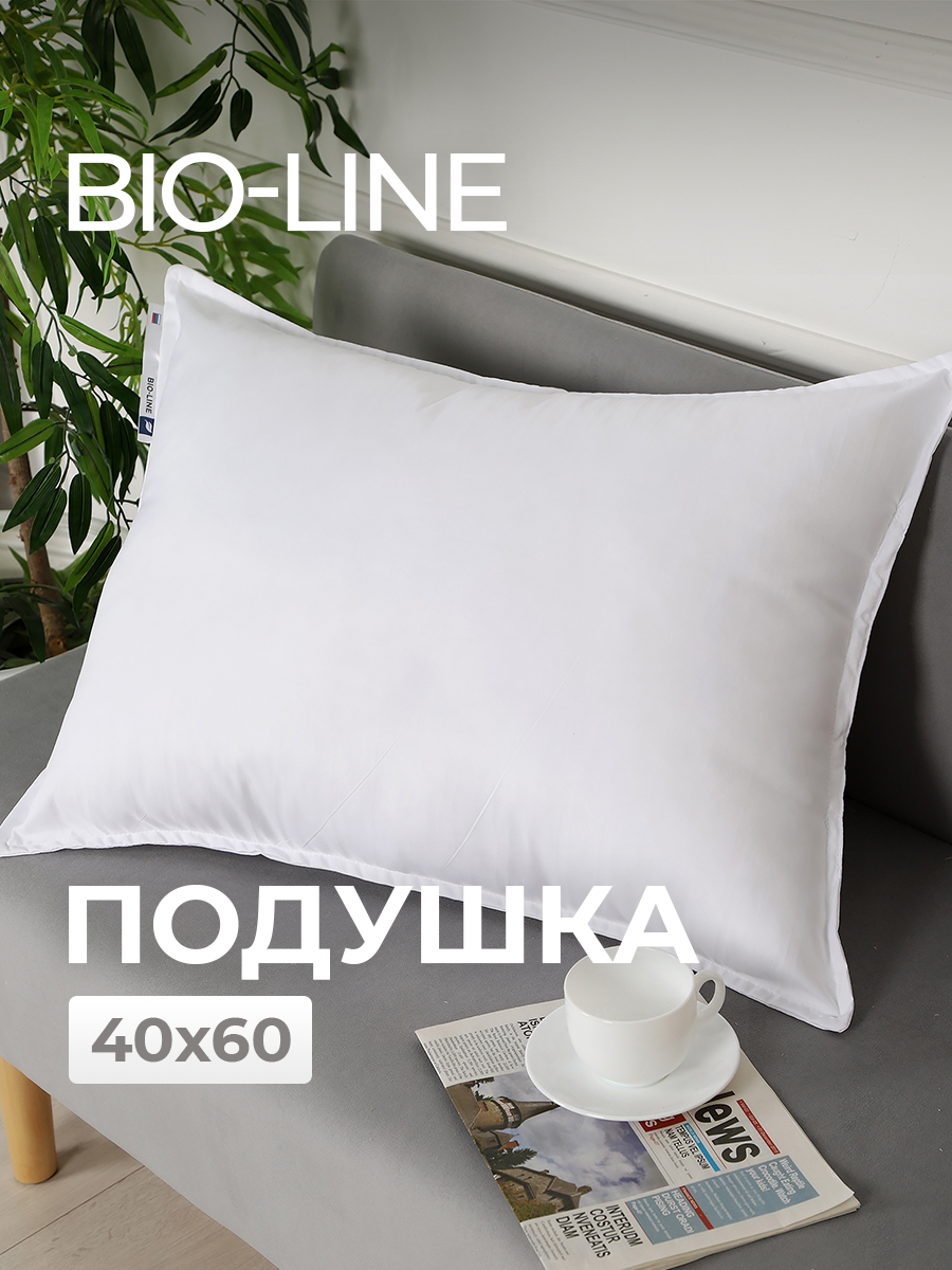 Подушка анатомическая 40x60 Bio-Line: здоровый сон, гипоаллергенная, комфорт, поддержка для шеи и головы, средняя жесткость