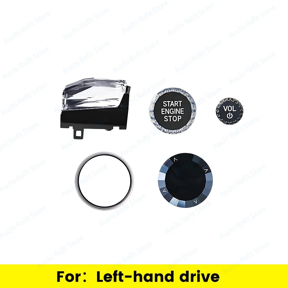 Набор из 4 предметов, хрустальная ручка переключения передач, лопатка переключения передач для BMW 2 3 4 серии G20 G21 G22 G26 G28 i3 i4 X5 X6 X7 Комплект салона автомобиля, 2023 Gear Knob LHD