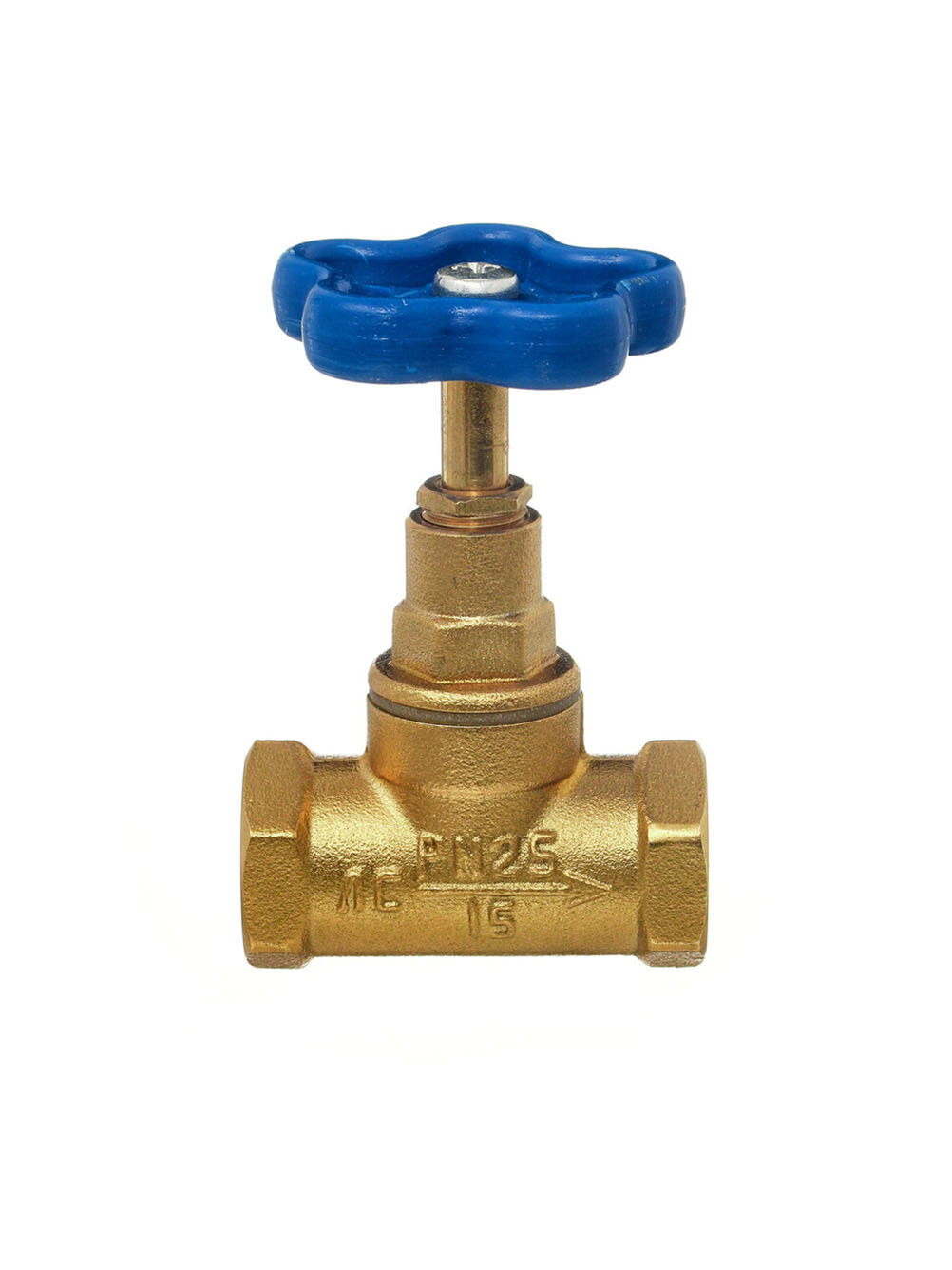 Вентиль водопроводный прямой 1/2 ВР(г) х 1/2 ВР(г) PN25 (. А50.15. Э. М)