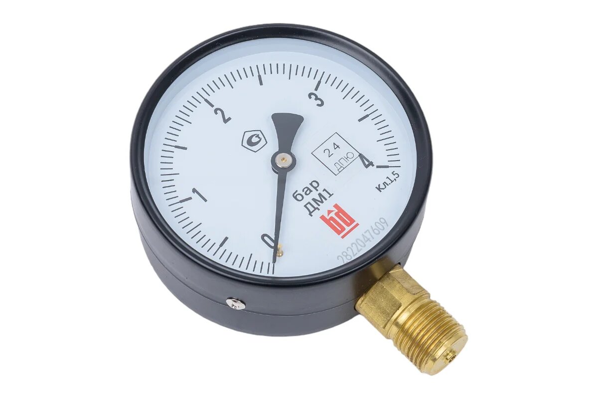 BD Манометр ДМ 1 Т2 100 Р (0-4) бар, кл.1.5, резьба G1/2' 1151100017