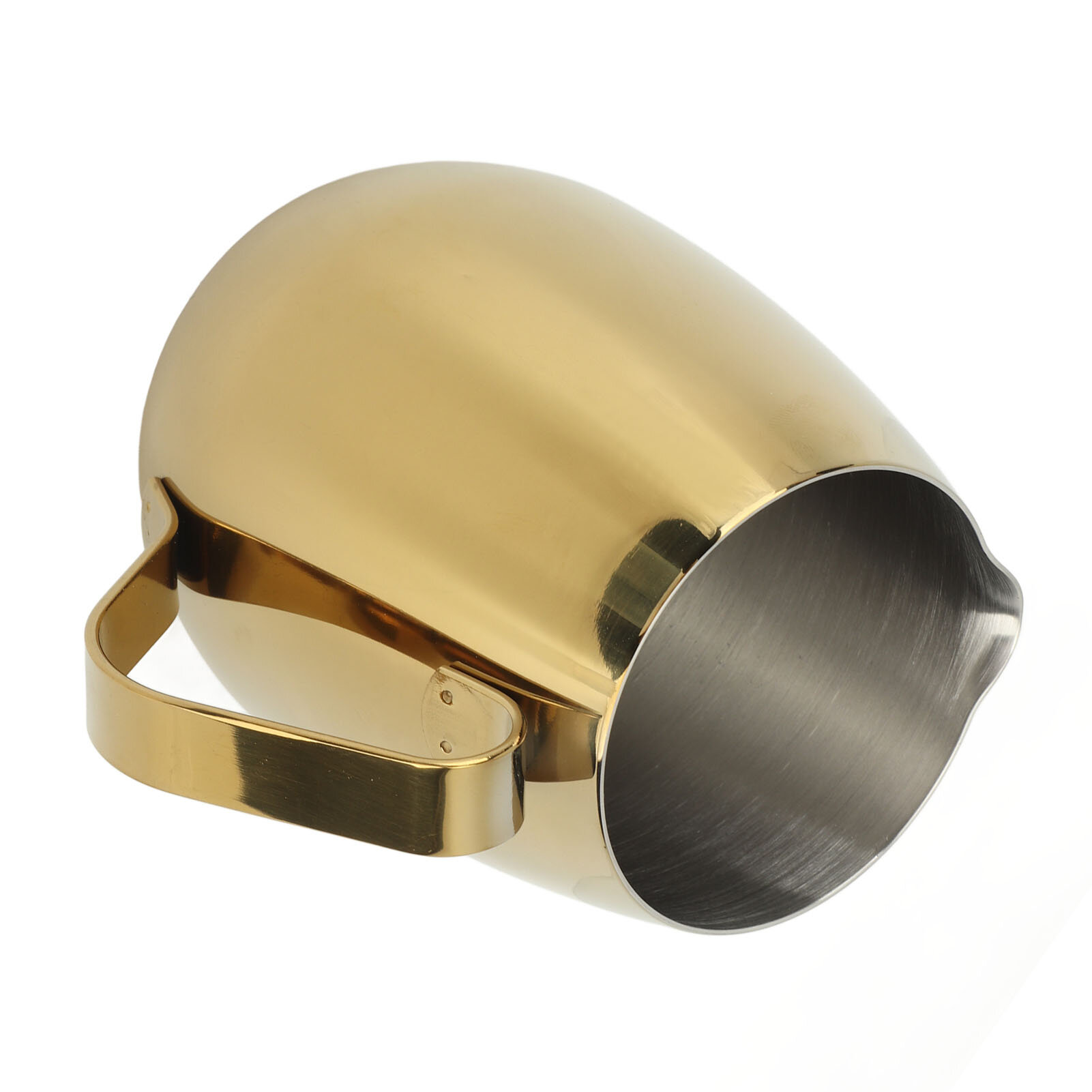 Чашка для кофе и молока из нержавеющей стали, кувшин для вспенивания молока, кувшин для капучино, латте, золотой, 600 мл