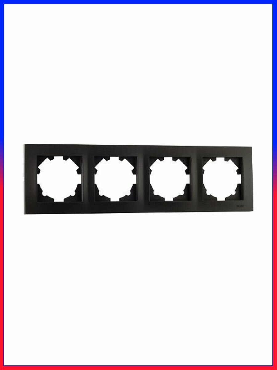 Рамка 4 Пост Черный матовый VEGA EL-BI арт. 510-014800-228
