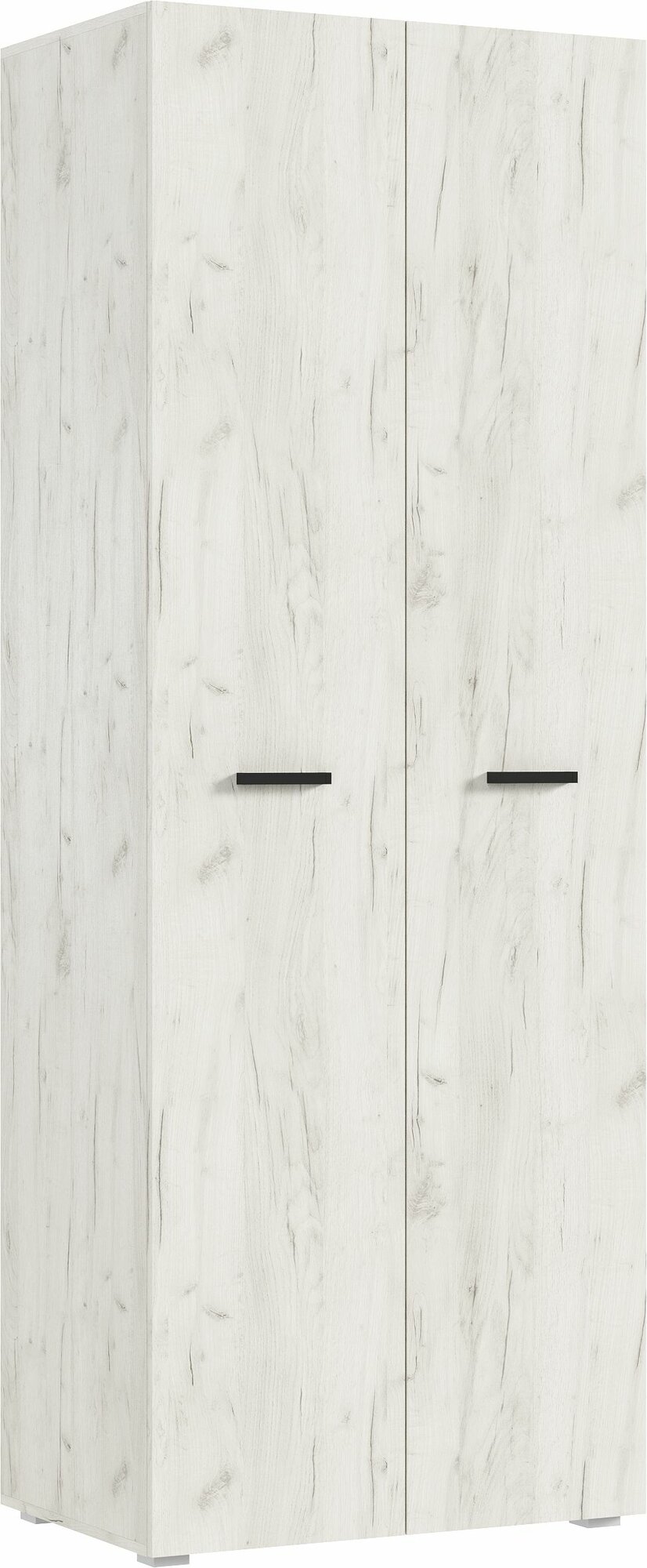 Шкаф Нэнси NEW 2-ств. 800х2170х524 (Дуб Крафт Белый/Дуб Крафт Белый)