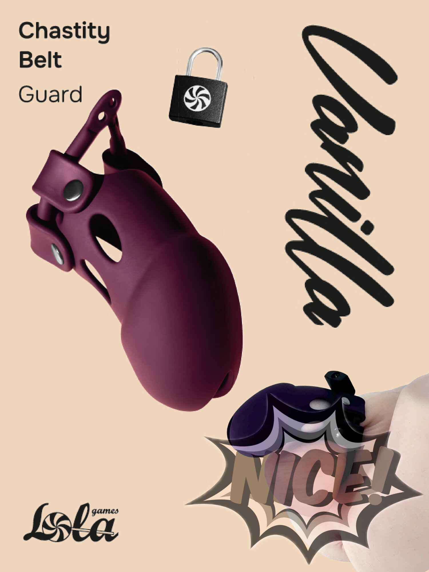 Пояс верности Guard, мягкий силикон, красный, один размер, для БДСМ и ролевых игр