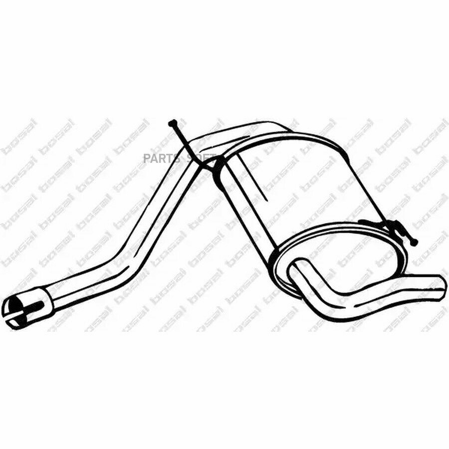 Глушитель RENAULT DUSTER 1.6/1.5dCi 4x4 10- без хром. от официального дистрибьютора, BOSAL, артикул 200219