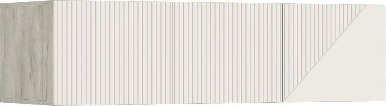 Антресоль к шкафу Ирис (1350) (Кашемир, Дуб Крафт серый) МИФ