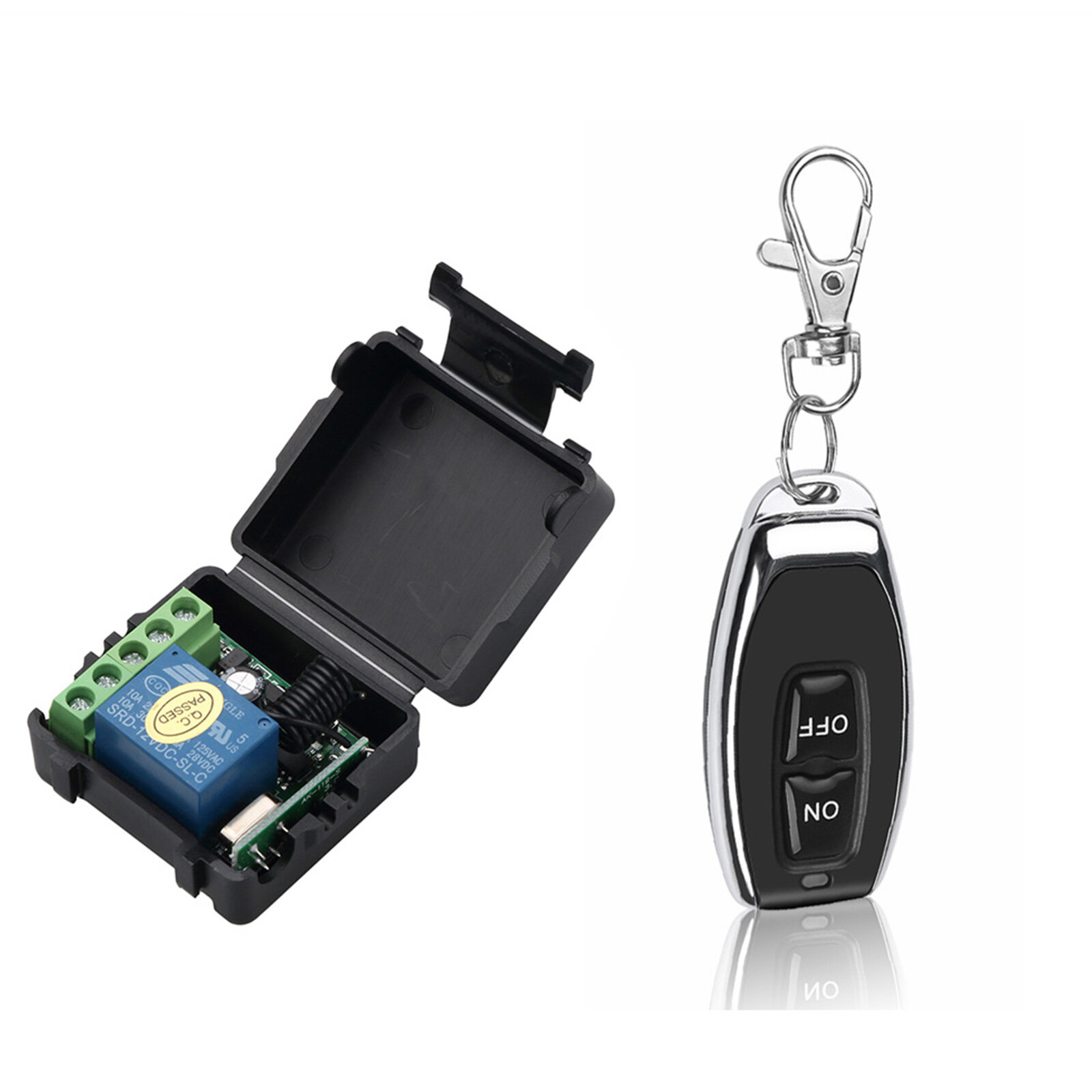 Модуль беспроводного реле-выключателя Smart Home 433MHz DC 12V 1CH с передатчиком RF и универсальным пультом управления 1527, приёмник и передатчик, реле-выключатель