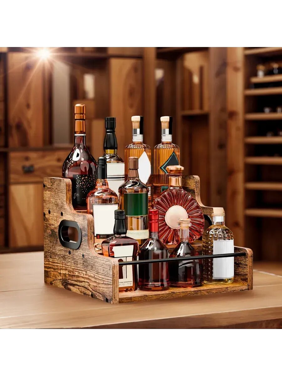 Деревянная полка для бутылок, держатель для вина, для баров