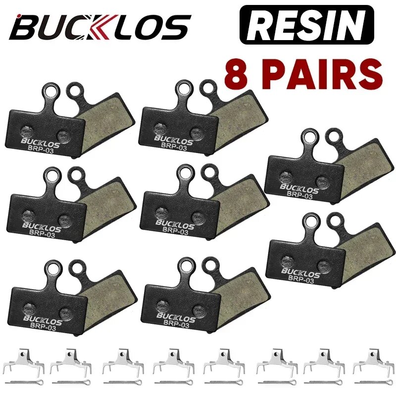 BUCKLOS тормозные колодки BRP-03 черные для Shimano Resin 8Pairs