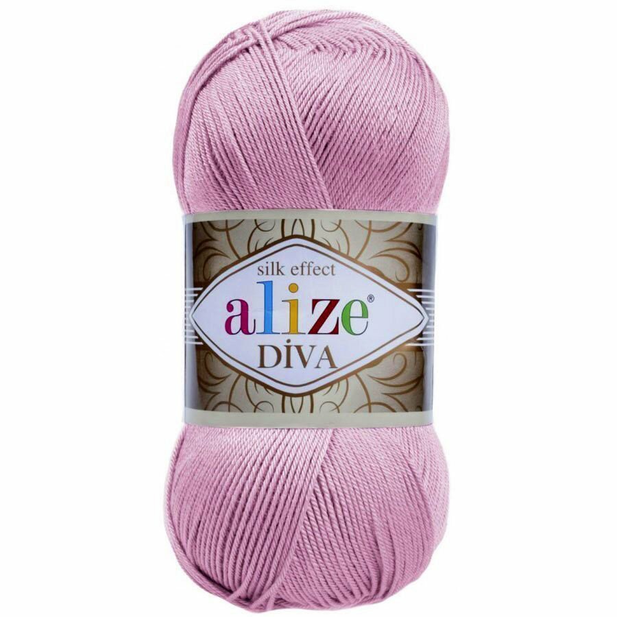Пряжа Alize DIVA SILKY EFFECT 291 св. розовый (5 мотков)