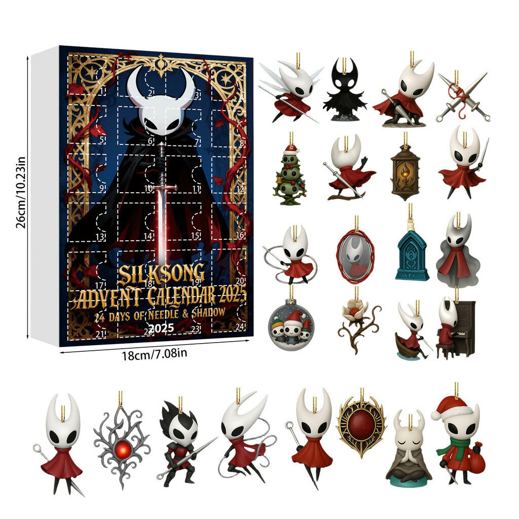 Hollow knight праздничный адвент-календарь с 24 акриловыми украшениями для елки и подарков стиль е