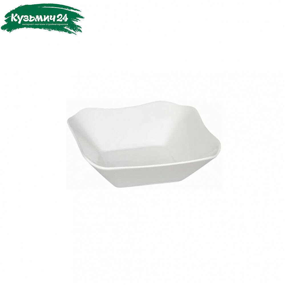 Салатник ДФЗ Идиллия Белье квадратный 450 мл, керамика, белый