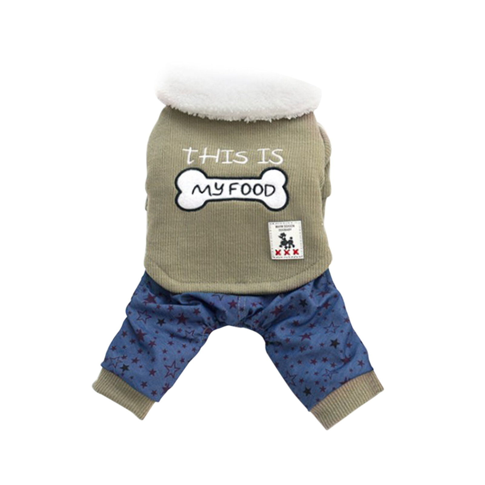 Одежда для питомцев: Толстовки для собак, куртки для котов из хлопка, комбинезоны для собак зимней, пальто для питомцев со звёздчатым узором и пуговицами, размеры S, M, L, XL, XXL, цвета Розовый, Армейский зелёный, для мелких и средних питомцев, 1 шт.