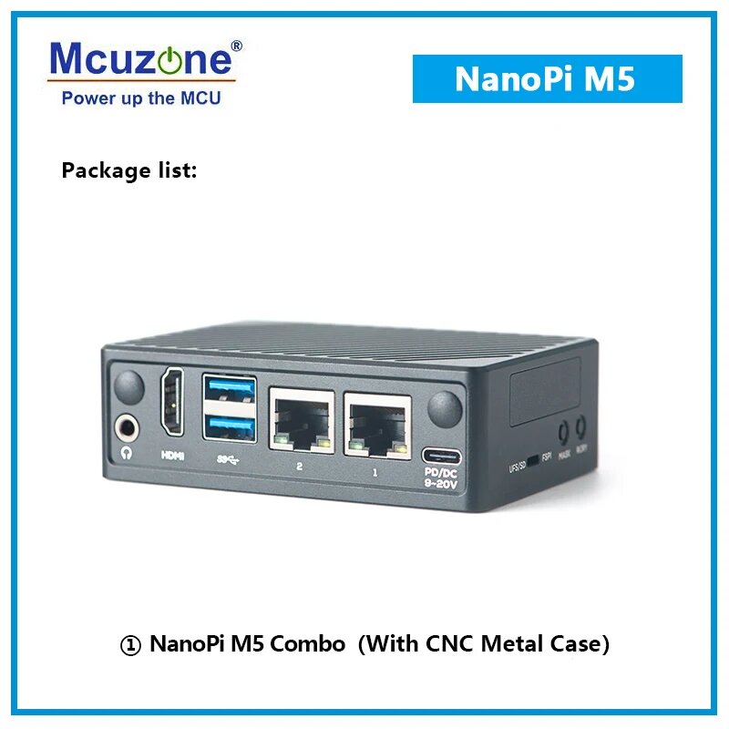 Миниатюрный одноплатный компьютер NanoPi M5 с открытым исходным кодом, оснащенный системным накопителем Rockchip RK3576, с двумя портами Ethernet Gigabit, поддерживающий модули UFS, M.2 и Wi-Fi SDIO