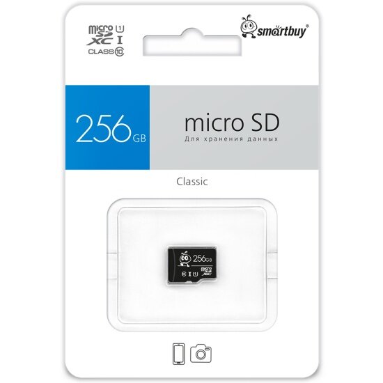 Карта памяти Smartbuy micro SDXC 256Gb Class 10 UHS-I