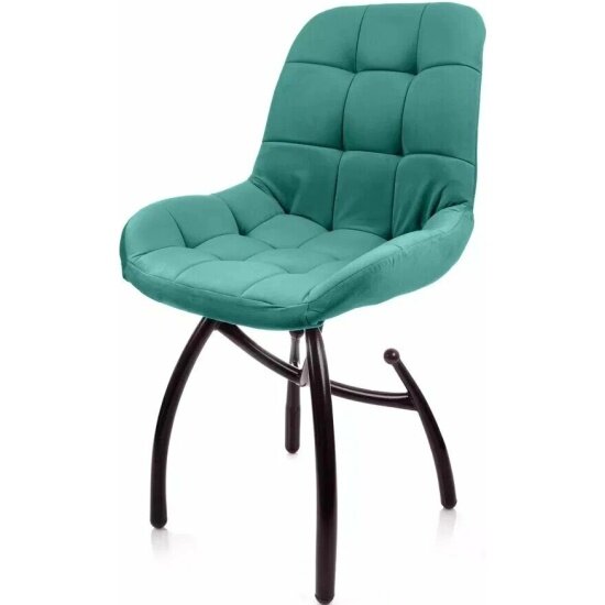 Стул M-group лира шарики, изумрудный, чёрные ножки