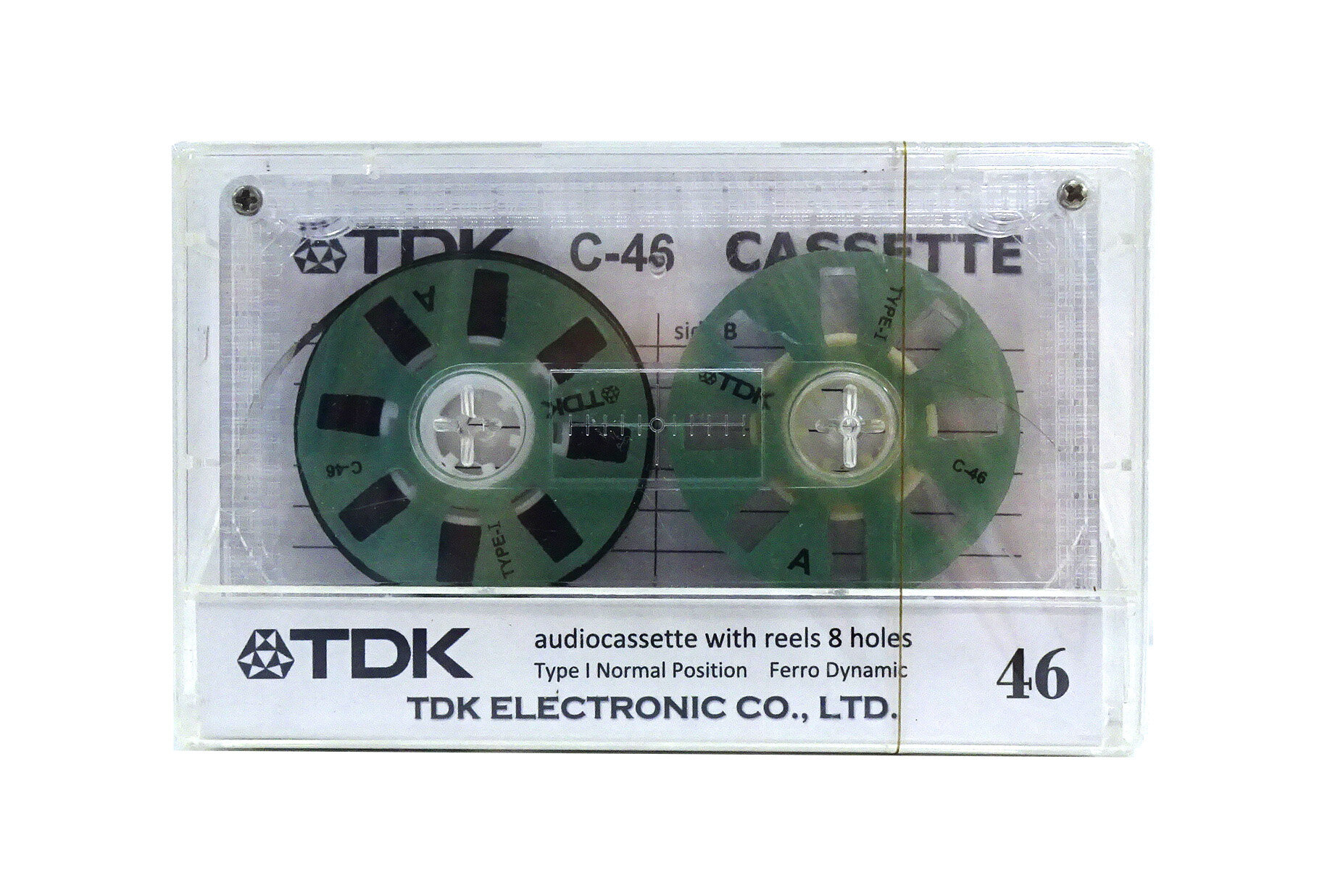 Аудиокассета "TDK 46 с катушками зелёный металлик