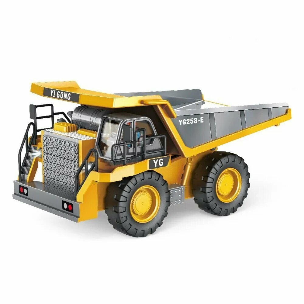 Машина на радиоуправлении большая TrueShop самосвал, строительная техника на пульте управления, электромашина детская, машина робот, интерактивная игрушка