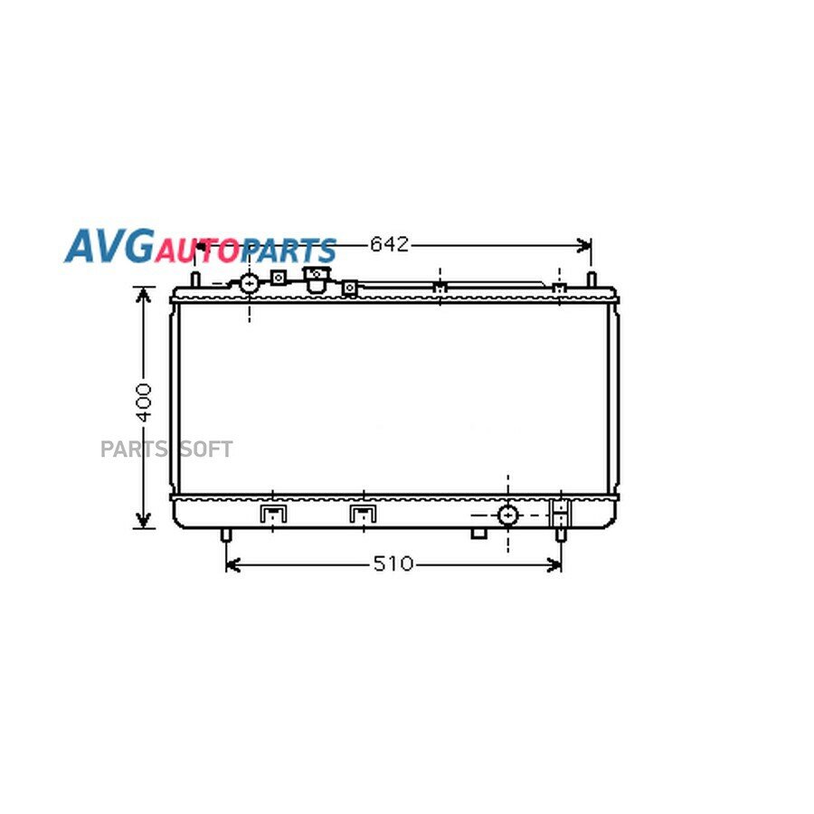 Радиатор двигателя от официального дистрибьютора, AVG, артикул MZ2176