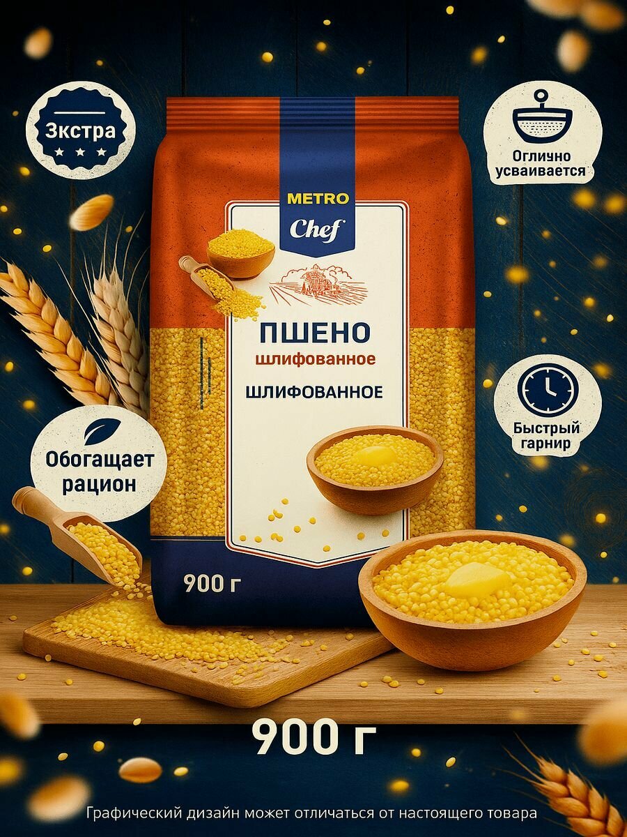 Пшено Metro Chef шлифованное 900 г