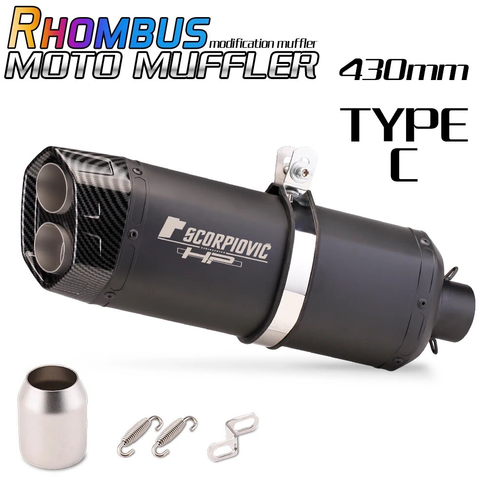 Универсальная выхлопная труба для мотоцикла, глушитель для скутера nmax R3, R1, ZX6R, NC750X, CBR650, force155, tmax 500