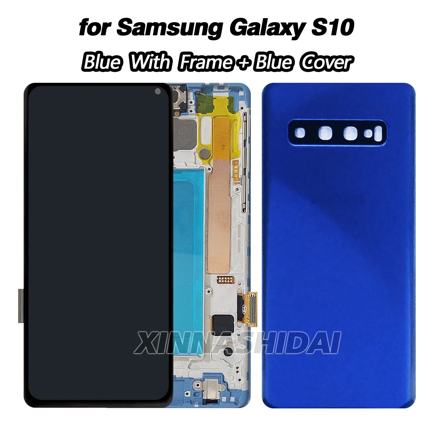 TFT-дисплей для Samsung S10 G973 SM-G973F SM-G973U SM-G973W, сменный ЖК-дисплей и S10 Blue Cover