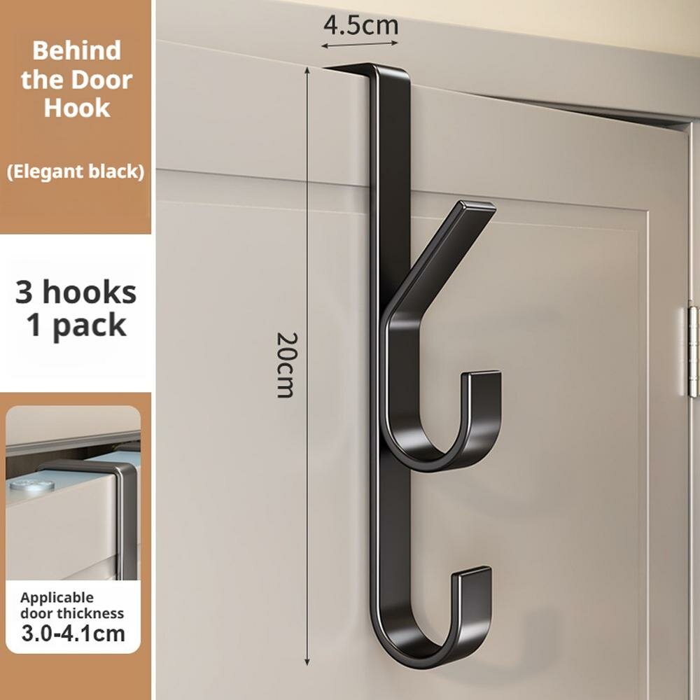 Навесные крючки на дверь, вертикальные, стальные, без сверления, для одежды, полотенец, сумок