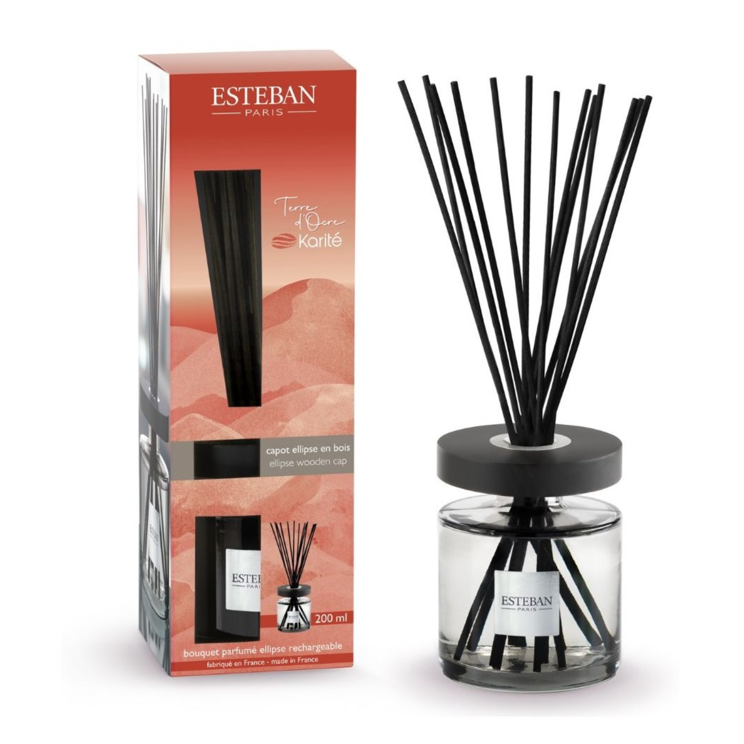 Ароматический диффузор Esteban Paris Parfums "Янтарь и масло Ши/TERRE D'OCRE KARITÉ" 200 мл.