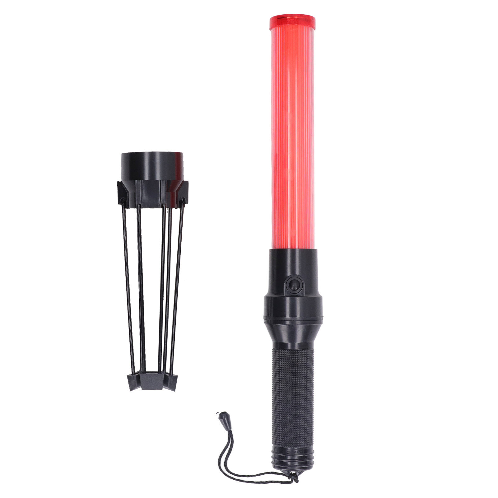 Светодиодный сигнальный жезл для парковки, 16 дюймов, высокая видимость, прочный, портативный, красный.
