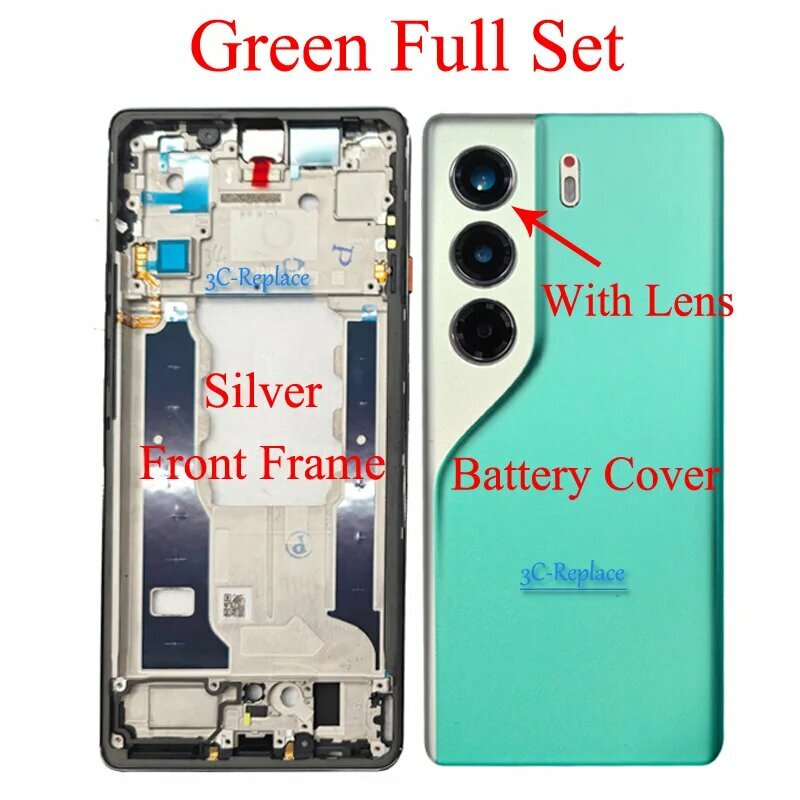 6,78 дюйма для Tecno Camon 40 Pro 4G CM6, крышка батарейного отсека, лицевая панель ЖК-дисплея, передняя средняя рамка, задняя крышка корпуса, запасные части